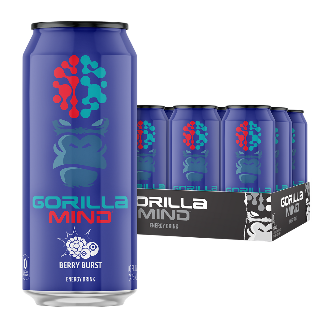 Gorilla Mind Energy Drink | Sugar-Free Focus & Performance Energy | Gorilla Mind