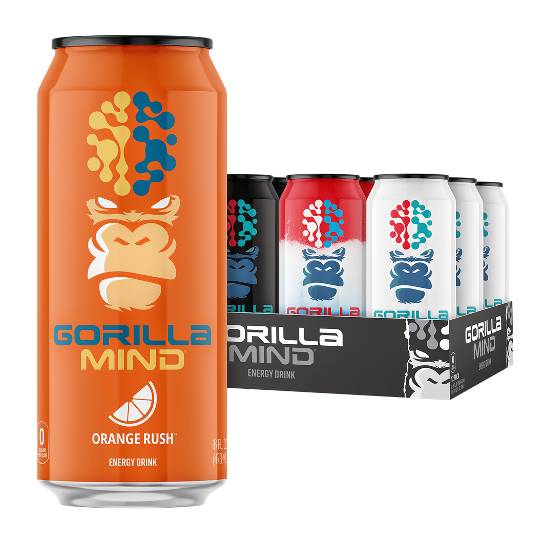 Gorilla Mind Energy Drink | Sugar-Free Focus & Performance Energy | Gorilla Mind