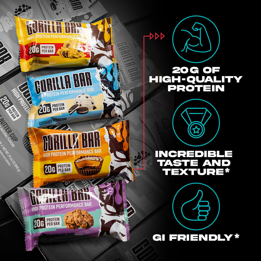 Gorilla Bar Protein Bar - High-Protein Snack | Gorilla Mind