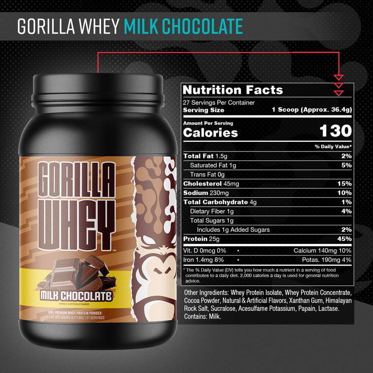 Gorilla Whey™ Protein | Whey Isolate & Concentrate Blend | Gorilla Mind