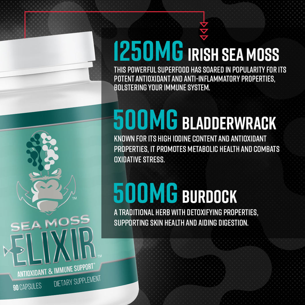 Sea Moss Elixir | Natural Antioxidant & Immune Support | Gorilla Mind